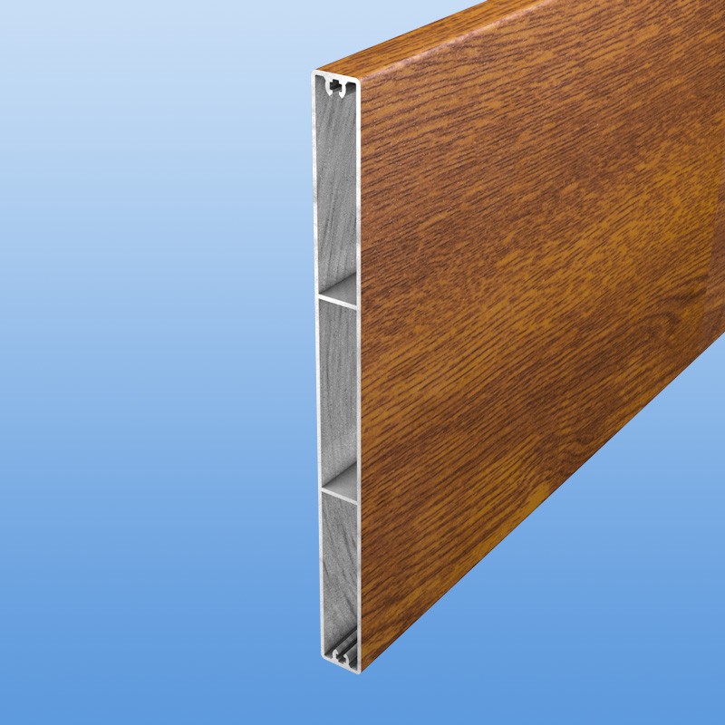 Balkonbretter aus Aluminium in Holzoptik / Golden Oak