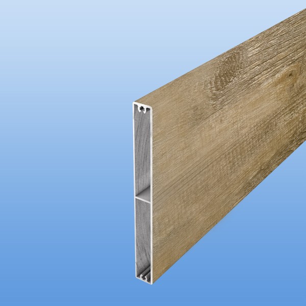 Balkonbretter aus Aluminium in Holzoptik / Treibholz