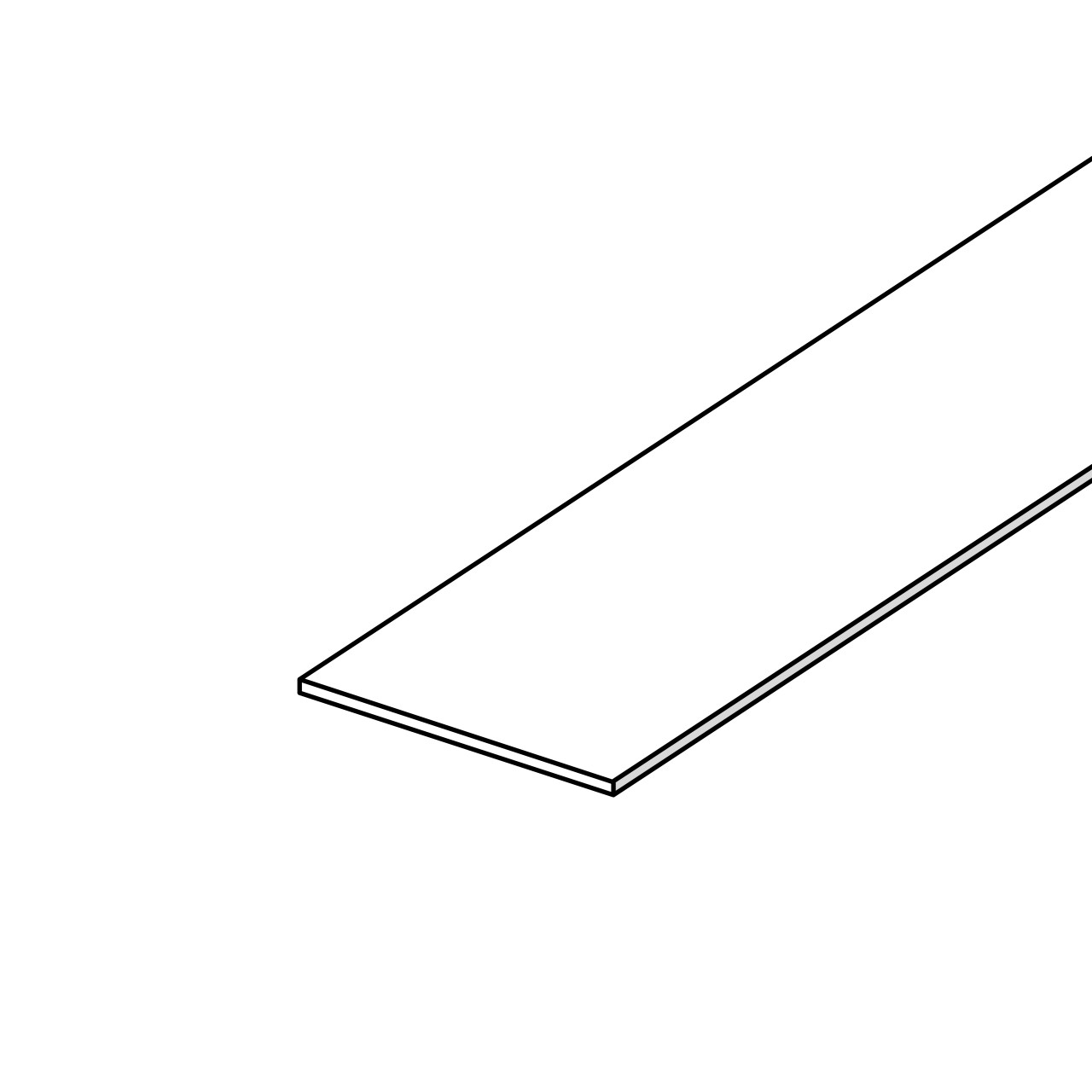 Flachstange aus Aluminium | silber eloxiert E6 EV1 | 25 x 2 mm