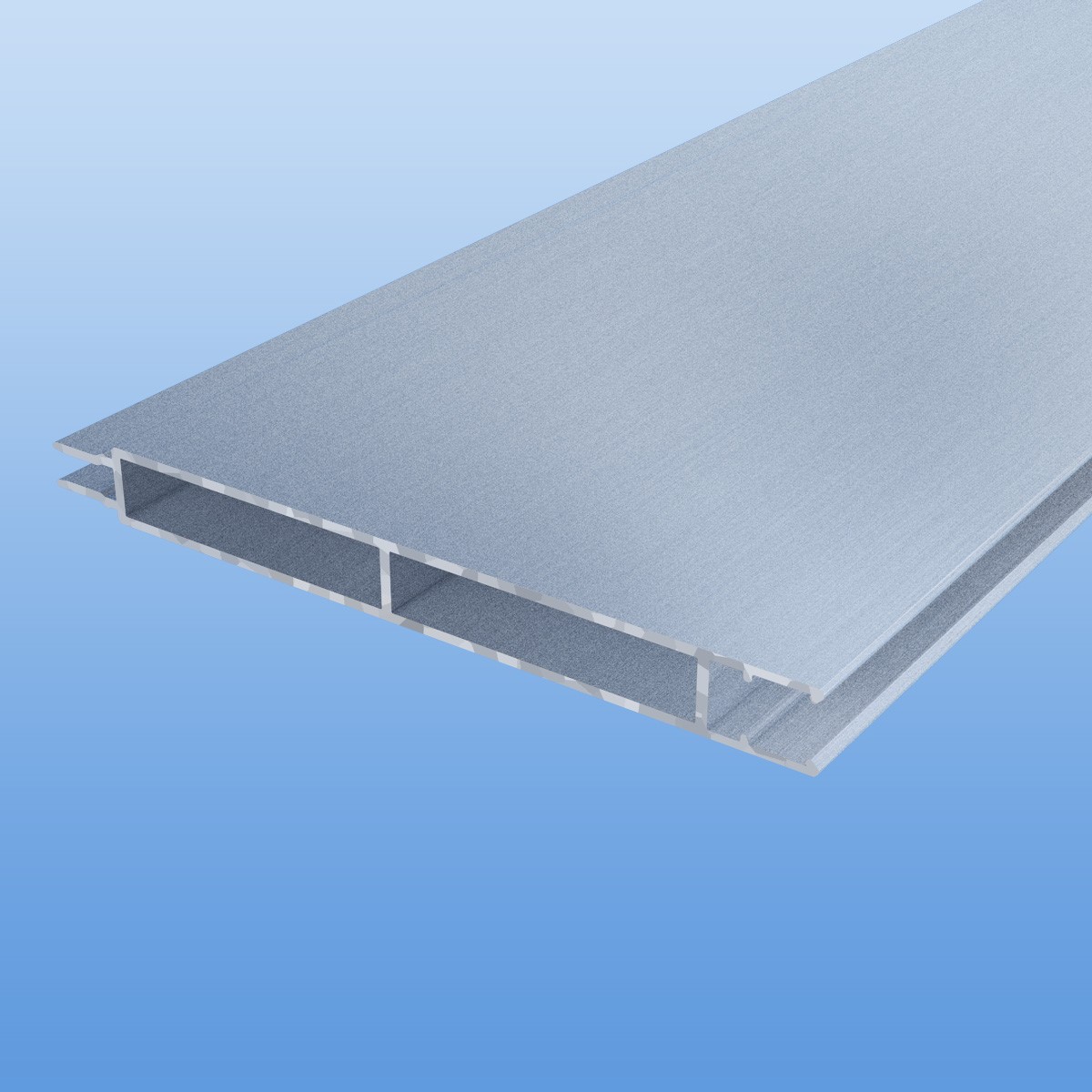 Trennwandprofil aus Aluminium mit Nut und Feder in blank / unbeschichtet