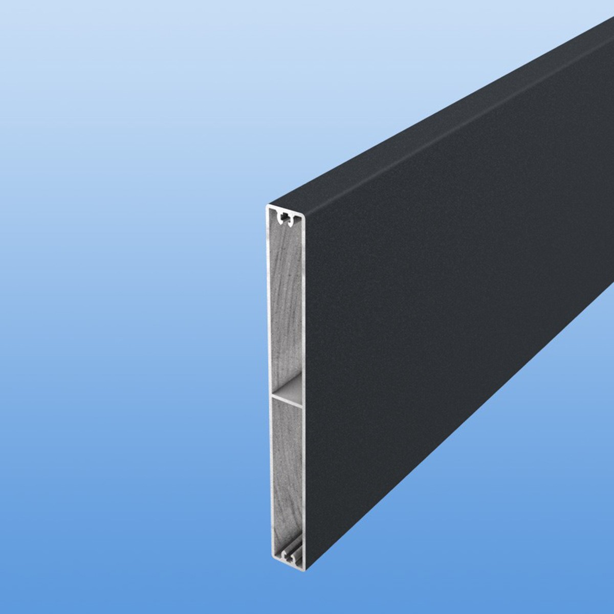 Balkonbretter aus Aluminium mit Pulverbeschichtung in Anthrazit