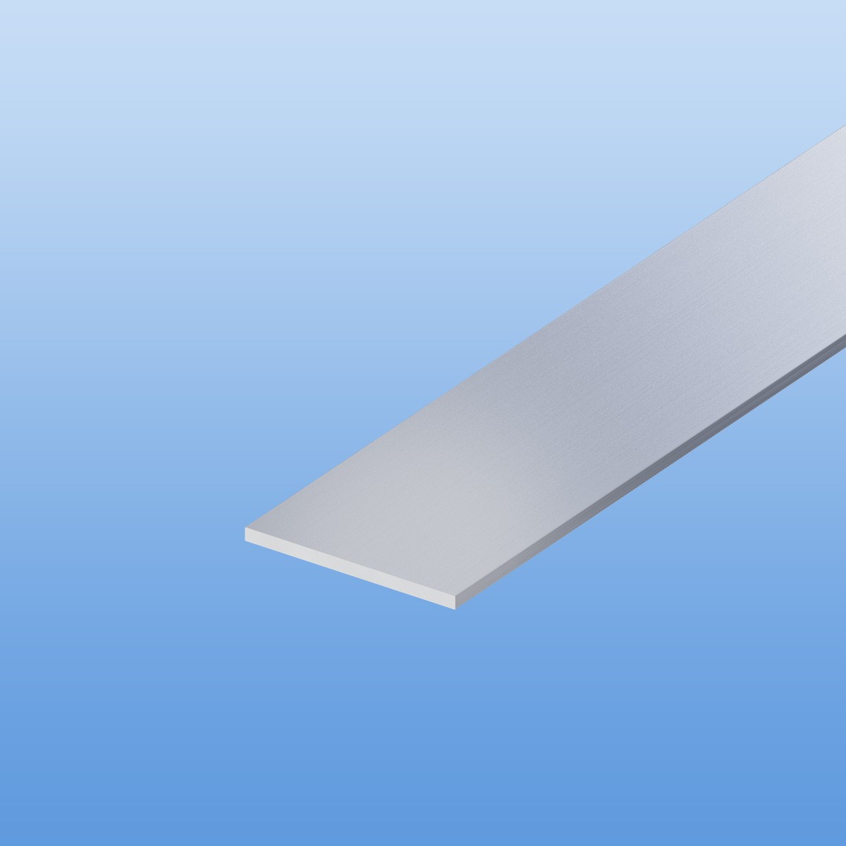 Flachstange aus Aluminium | silber eloxiert E6 EV1 | 25 x 2 mm